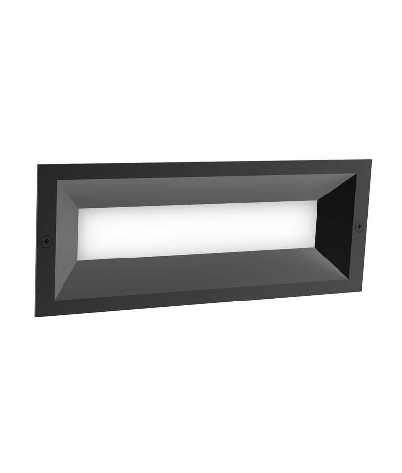 BRICKTRI: Exterior LED Tri-CCT Recessed Rectangular Frosted Diffuser W ...