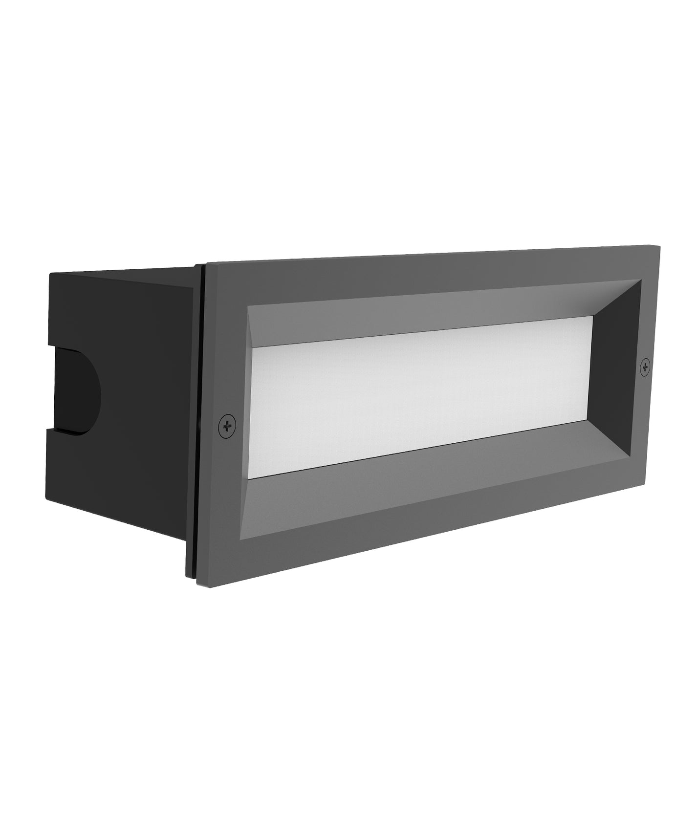 BRICKTRI: Exterior LED Tri-CCT Recessed Rectangular Frosted Diffuser W ...