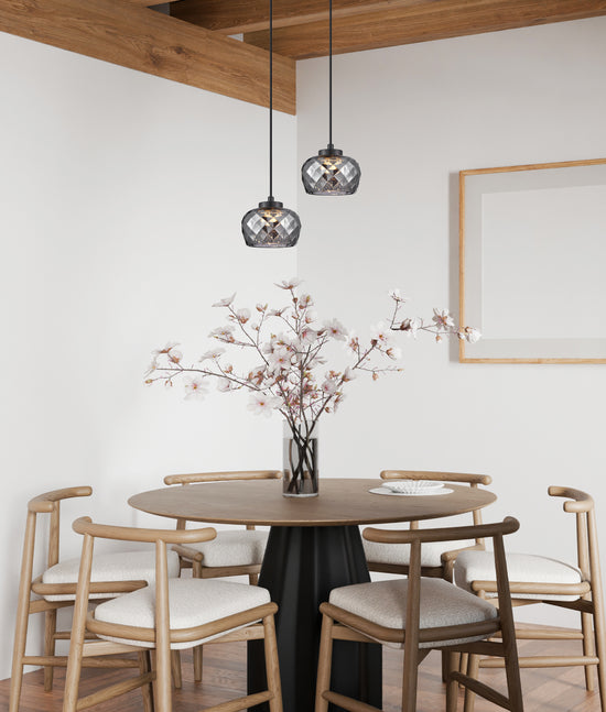 CARAMELLE: Interior LED Tri-CCT Glass with Segments Ellipse Pendant Li ...