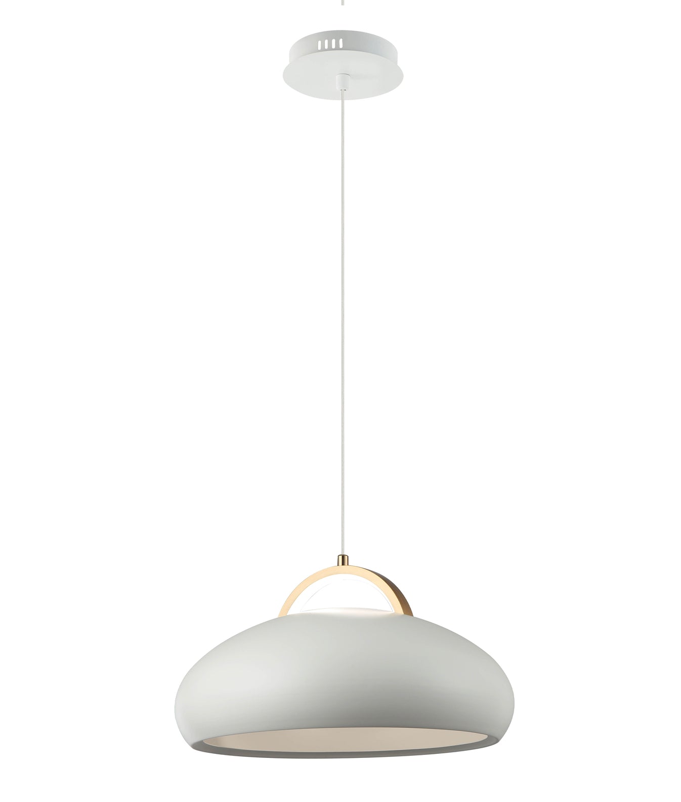 KUPOL: Interior LED Tri-CCT Dome with Brass Highlight Pendant Lights ...