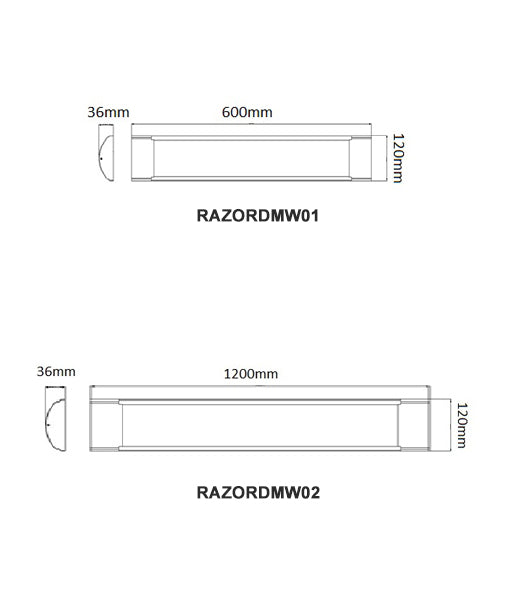 RAZORDMW: Interior LED Surface Mounted Dimmable Tri-CCT Battens (Wide ... RAZORDMW: Interior LED Surface Mounted Dimmable Tri-CCT Battens (Wide ...