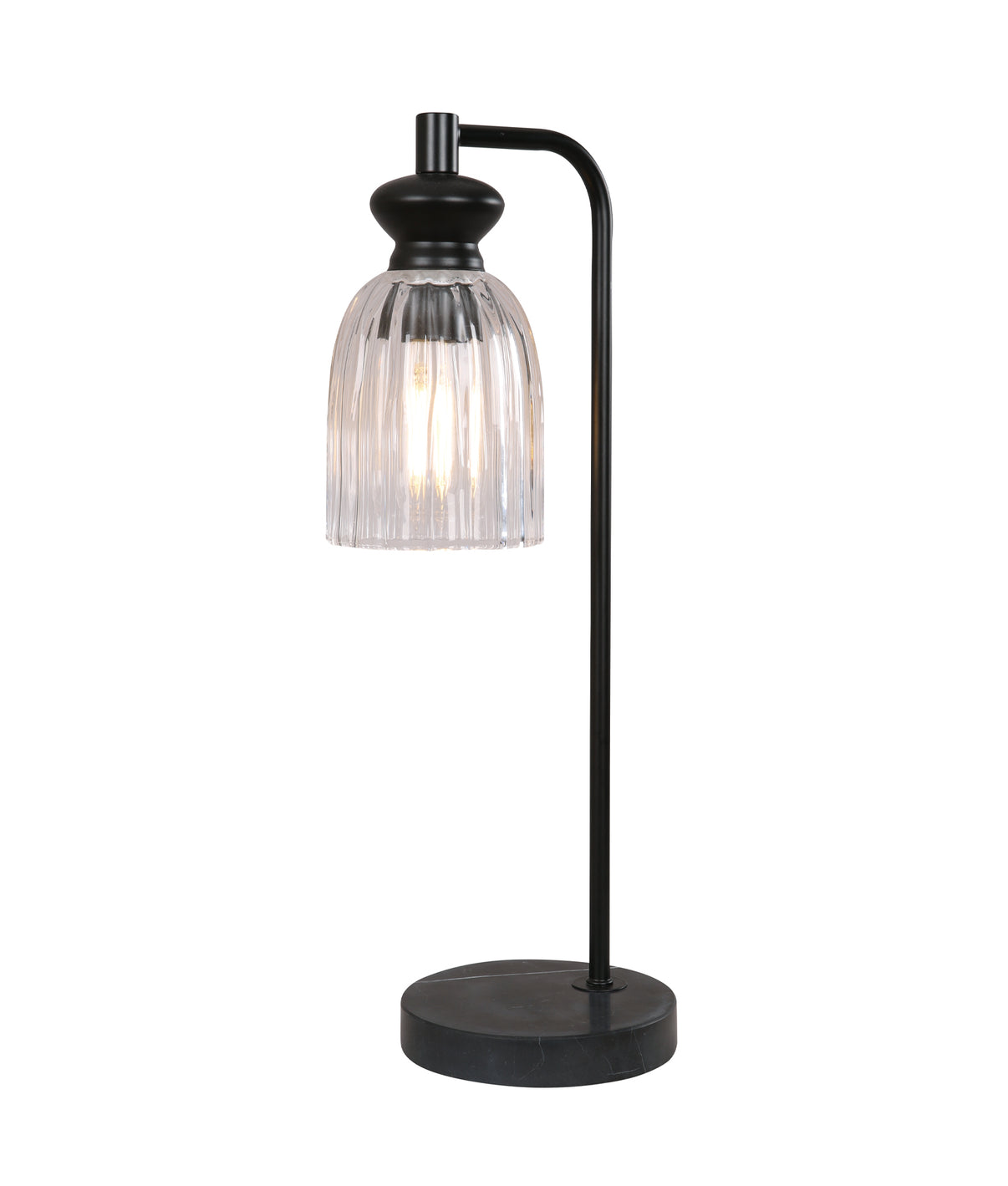 SINO: Interior Ellipse Clear Glass Shade Marble Base Table Lamps – CLA ...