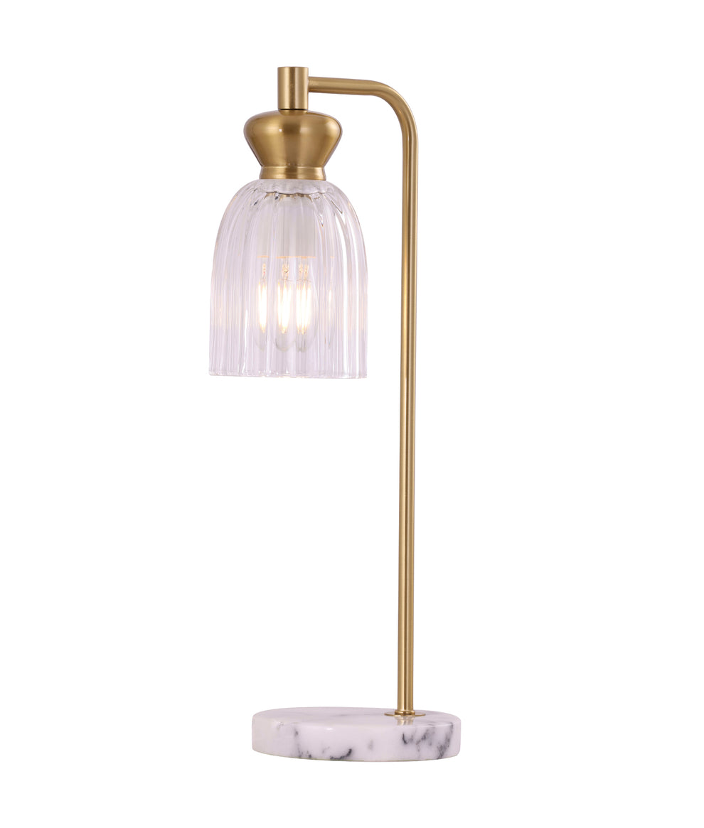 SINO: Interior Ellipse Clear Glass Shade Marble Base Table Lamps – CLA ...