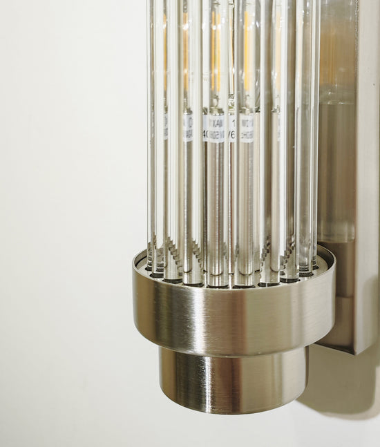 VARILLAS: Interior Up/Down Clear Glass Rod Wall Lights – CLA Lighting