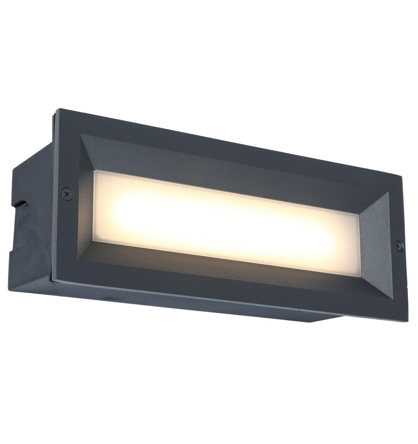 BRICKTRI: Exterior LED Tri-CCT Recessed Rectangular Frosted Diffuser W ...