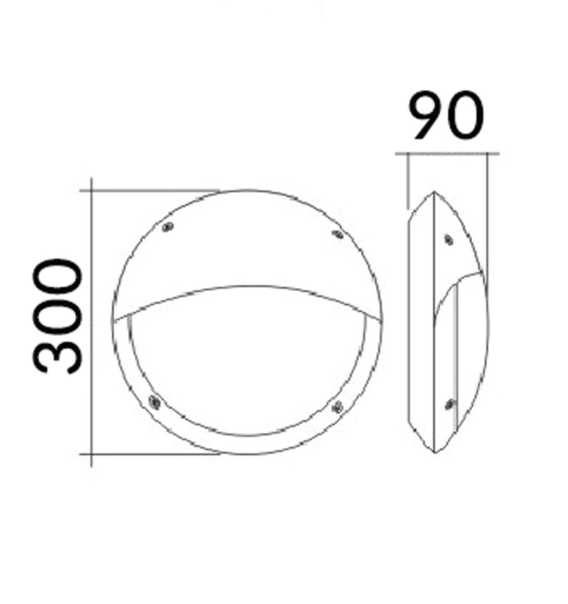 BULK: Exterior LED Eyelid Black Bulkhead Light IP66 IK10 – CLA Lighting