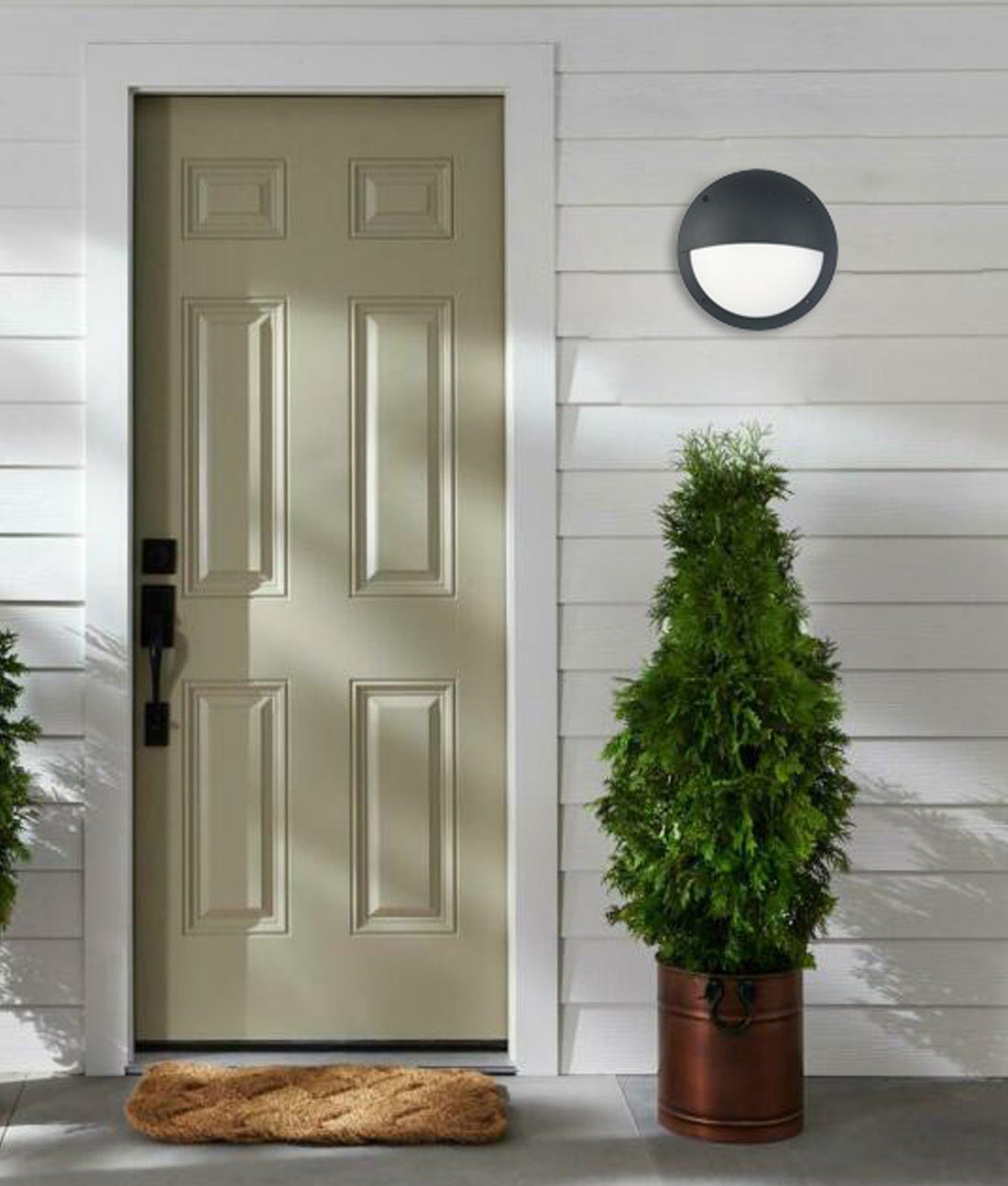 BULK: Exterior LED Eyelid Black Bulkhead Light IP66 IK10 – CLA Lighting