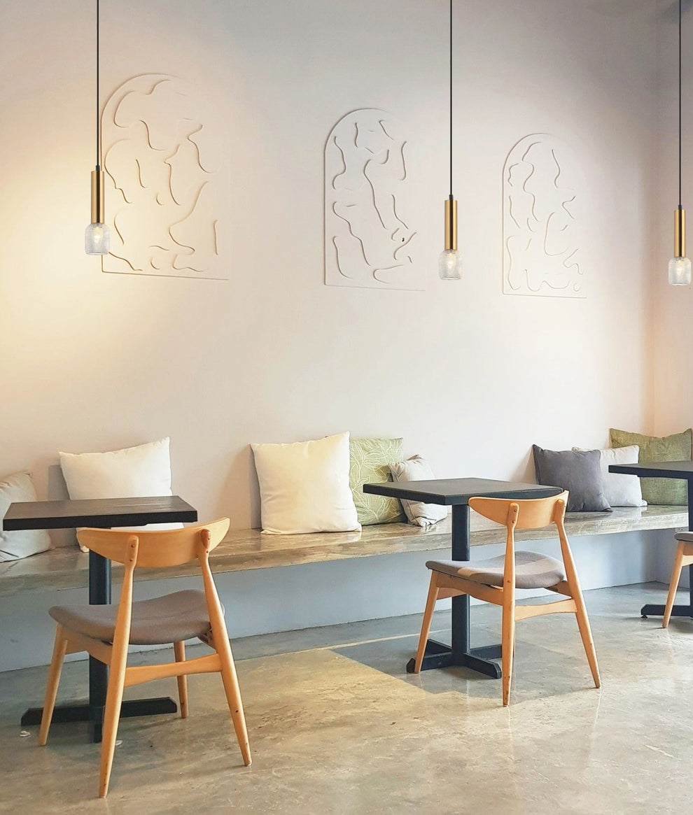 MIKRO: Modern Karaoke Mic Shape Interior Cylinder & Mesh Pendant Light ...