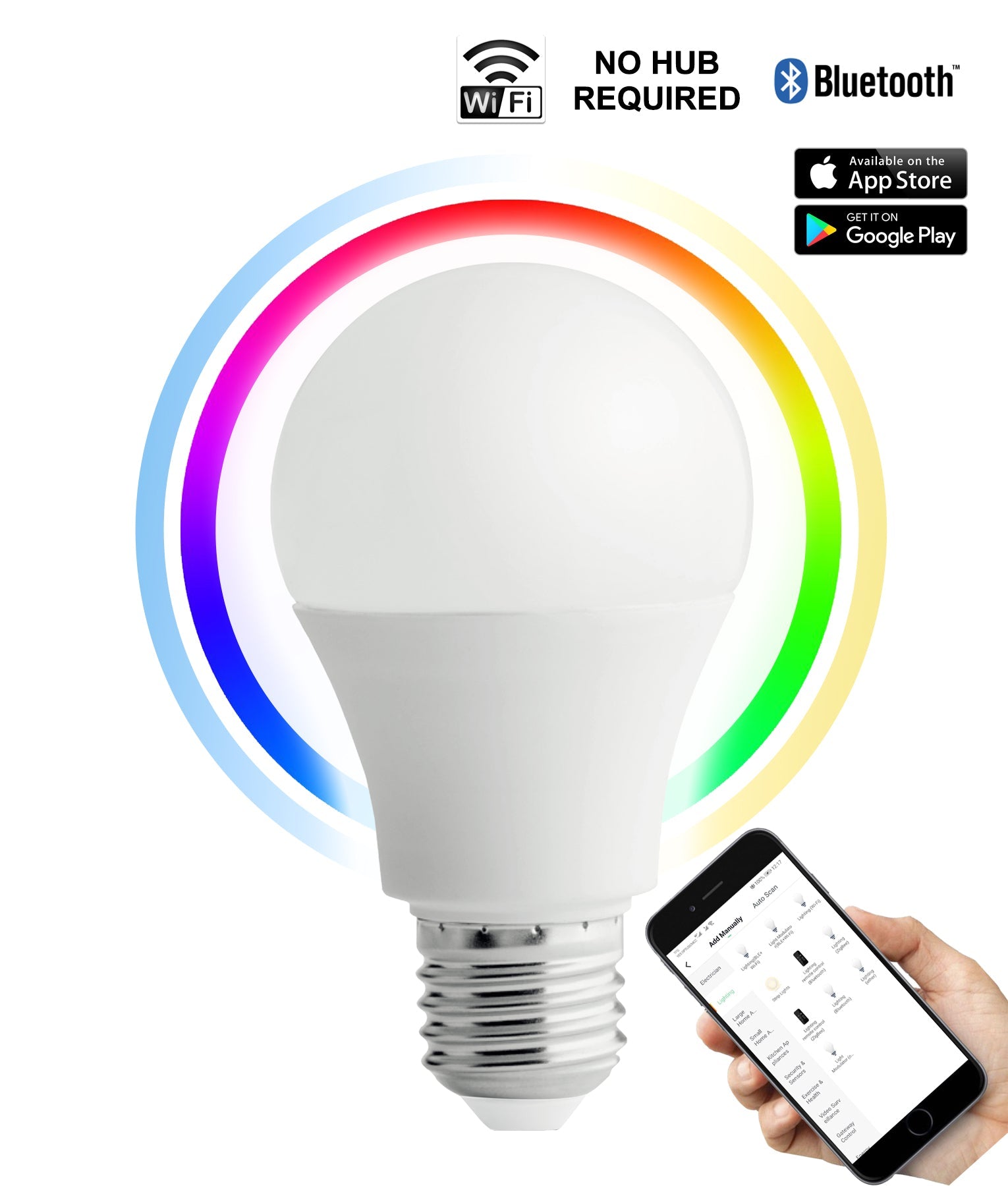 SMTGLS LED Smart Dimmable Tri-CCT+RGB GLS Globes (10W) – CLA Lighting