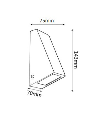 WEDGE: Exterior Wall Wedge Surface Mounted Lights IP44 – CLA Lighting